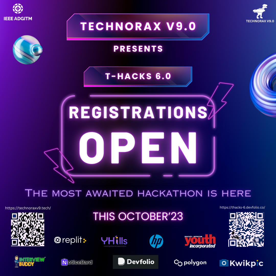 Technorax 2023 by ADGITM Delhi [Oct 12-13]: Register Now!