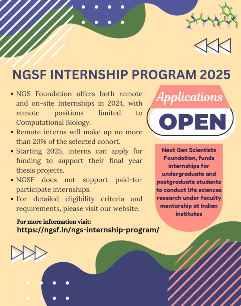 NGSF Internship Program 2025 [2-3 Months, Stipend of Rs. 6k]