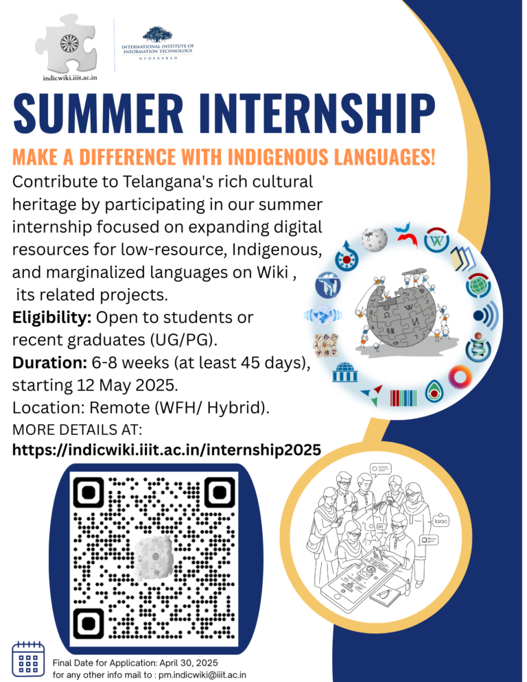 Summer Internship 2025 by IndicWiki Project by IIIT Hyderabad